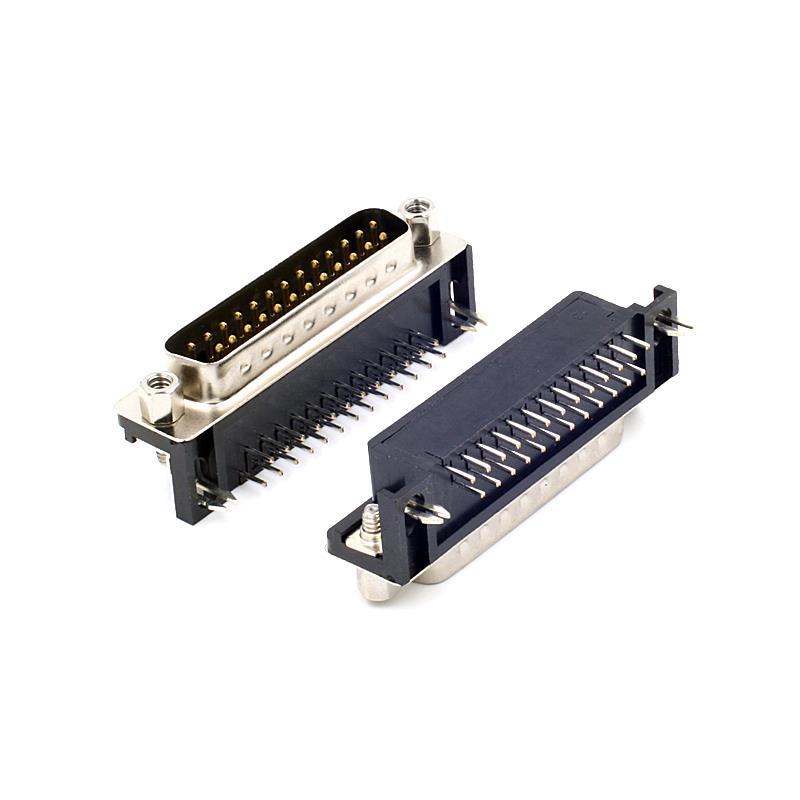 DB25 25 Pin Male Right Angle D-sub PCB Mount Connector - Detail ...