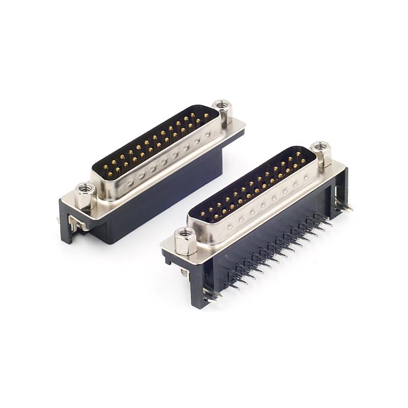 DB25 25 Pin Male Right Angle D-sub PCB Mount Connector - Detail ...